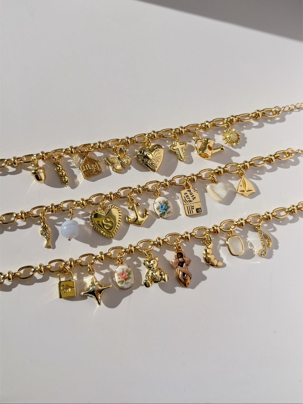 Make Your Own Gold Custom Charm Bracelet - Elegant Flair