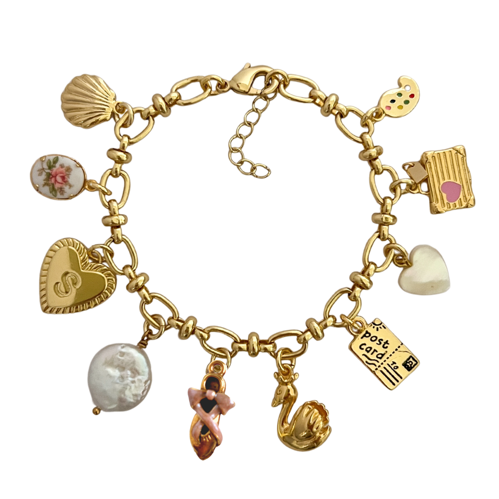 Make Your Own Gold Custom Charm Bracelet - Elegant Flair